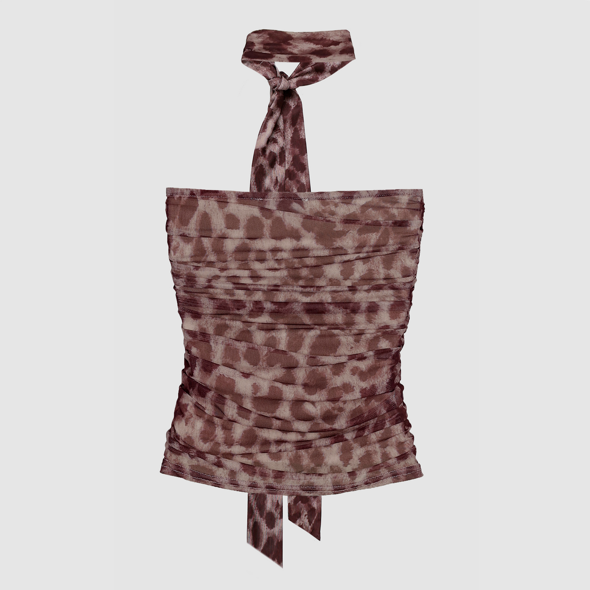 Tahra Leopard Print Scarf Top – Sixteen