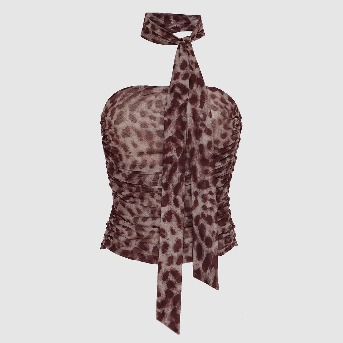 Tahra Leopard Print Scarf Top – Sixteen