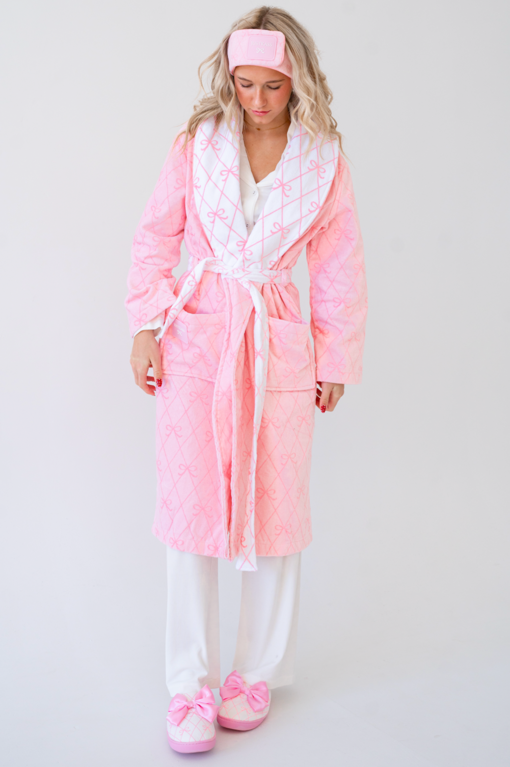 JustKass Bow Robe in Pink – Sixteen